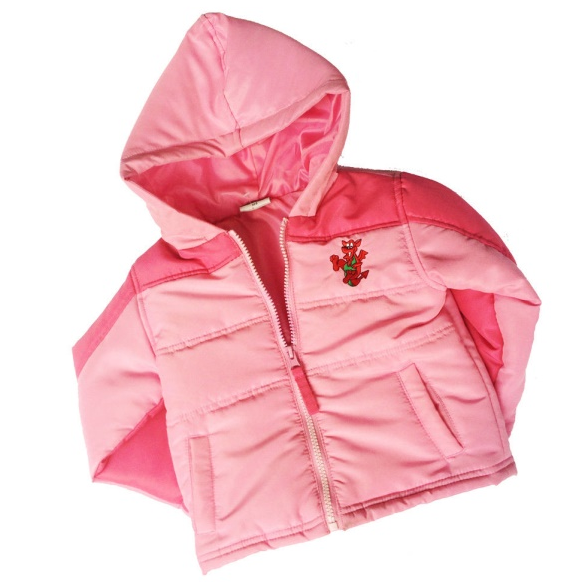 Girls Pink Padded Welsh Dragon Jacket — Just Wales