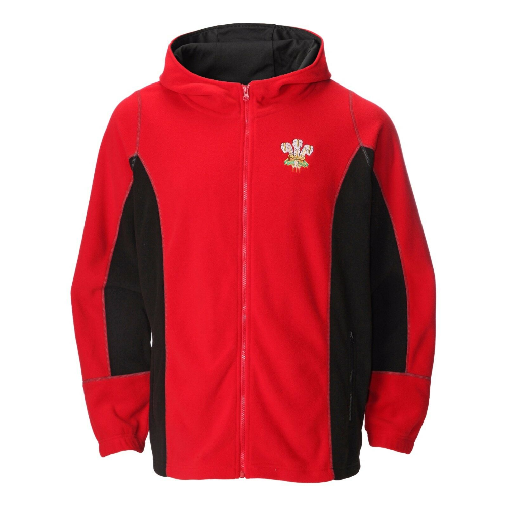 Hooded Welsh Feathers Fleece Jacket — Just Wales