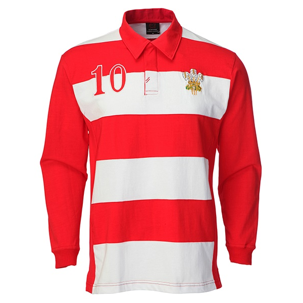 Hooped No 10 Welsh Feathers Rugby Shirt — Just Wales